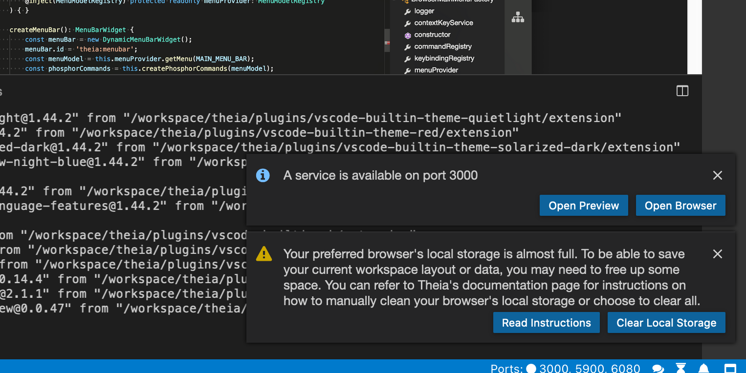 Failed to start frontend application: DomException: The quota has been exceeded. · Issue #2712 ...