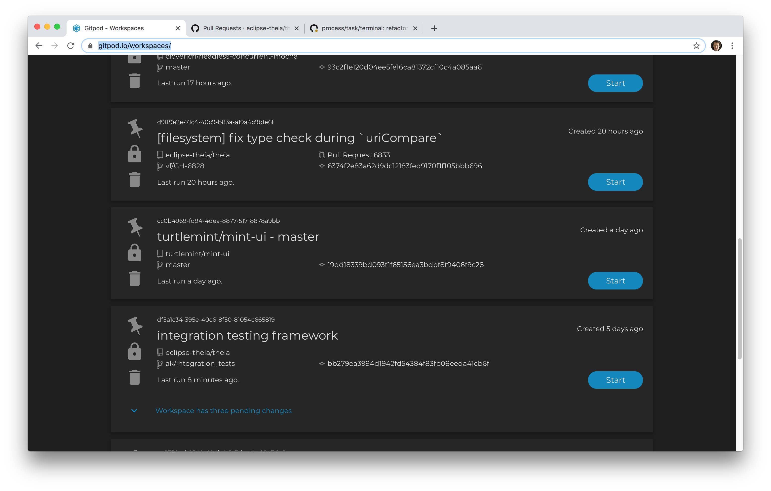 Sort Workspaces By Most Recently Used · Issue 664 · Gitpod Iogitpod · Github