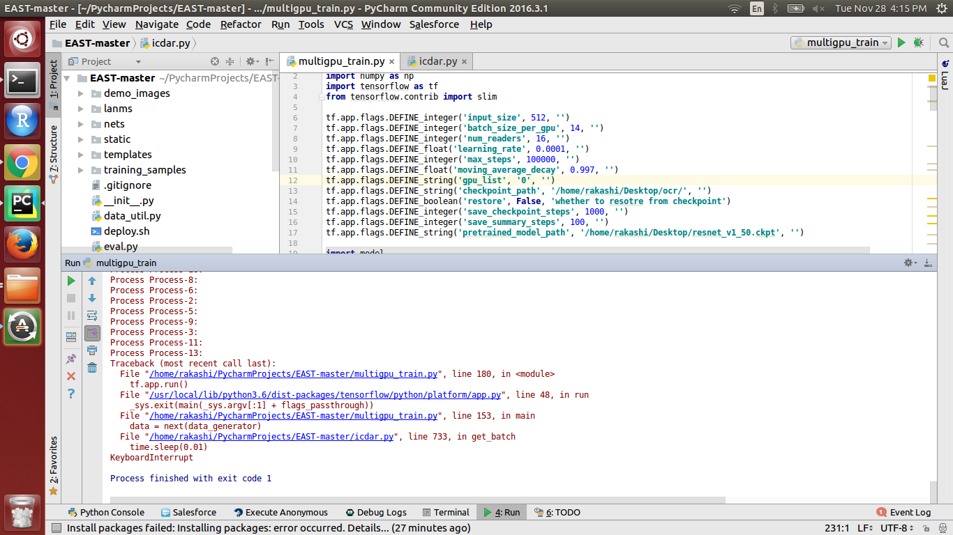 Getting Error while Training · Issue #75 · argman/EAST · GitHub