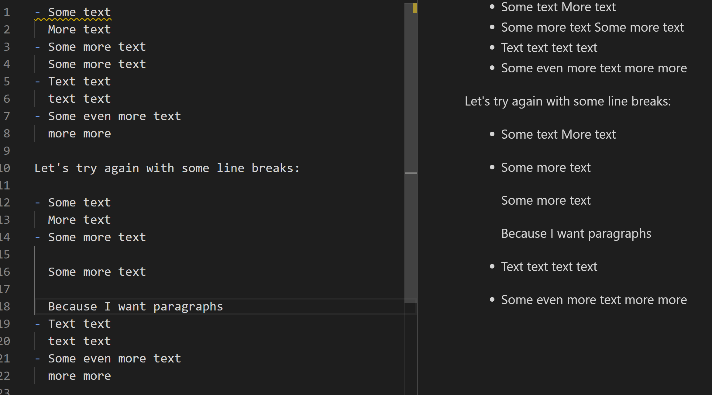 Space before code block in bullet point renders extra whitespace in ...