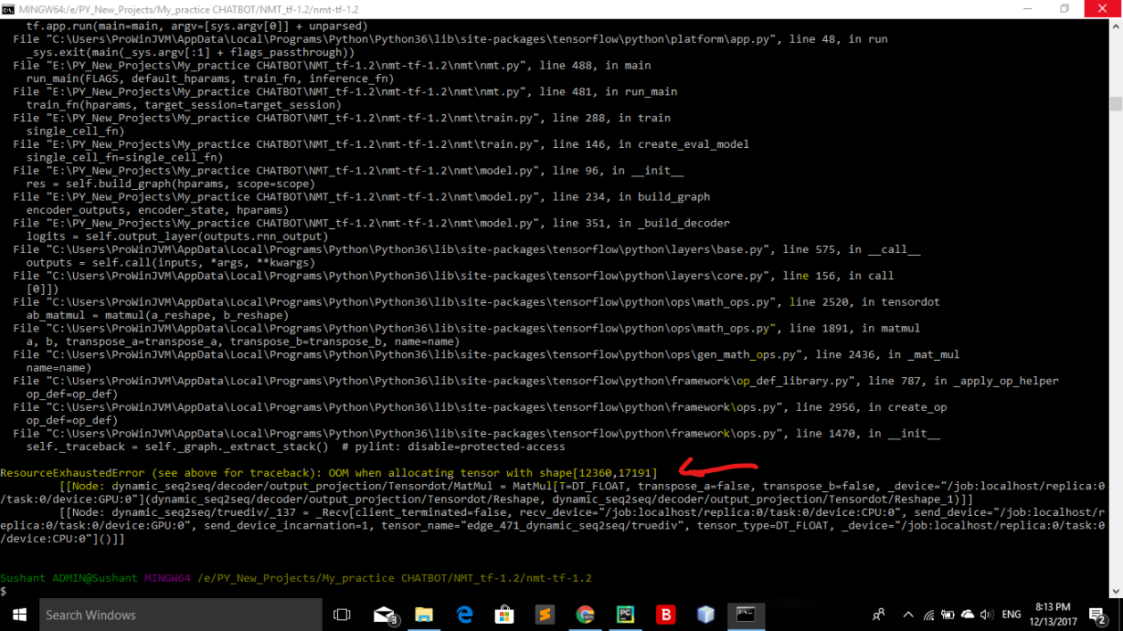 GPU OOM error · Issue #119 · tensorflow/nmt · GitHub