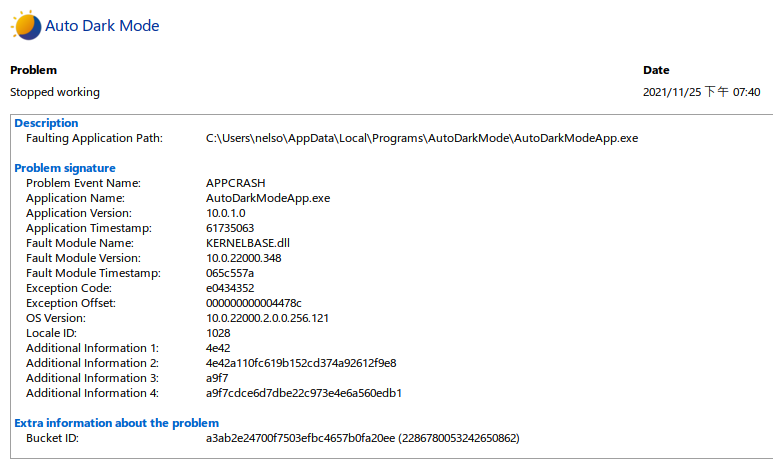 App crashes after pressing copy button · Issue #382 · AutoDarkMode ...