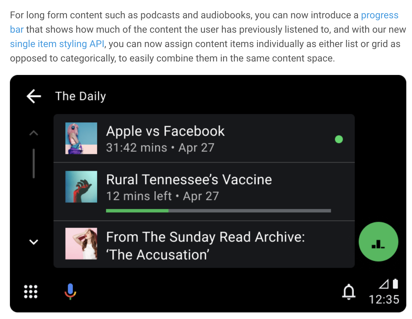 Android Automotive: Allow users to view played episodes · Issue #379 · Automattic/pocket-casts ...