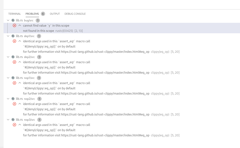 Rust Analyzer With Clippy Enabled Doesnt Highlight Errors In Cargo Workspaces With Many Empty
