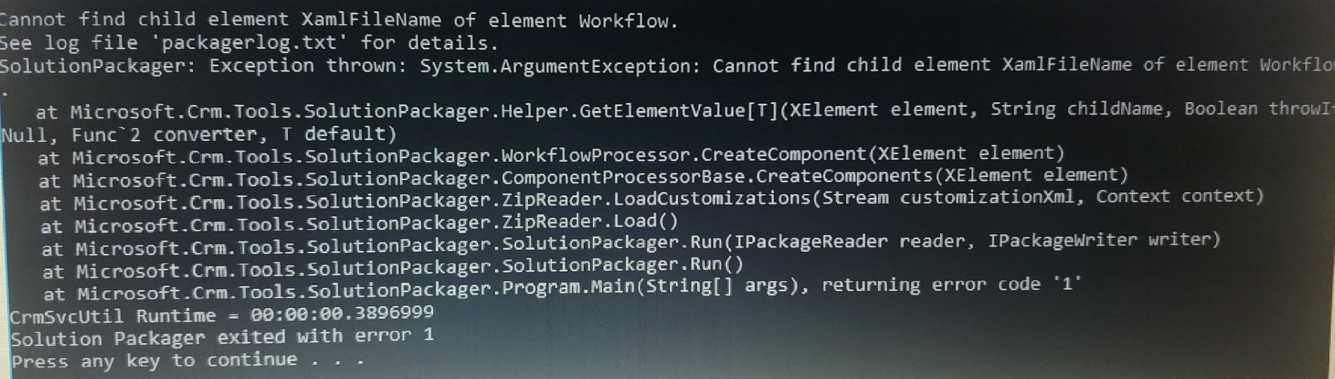 cannot find child element XamlFilename of element Workflow · Issue #350 · scottdurow/SparkleXrm ...
