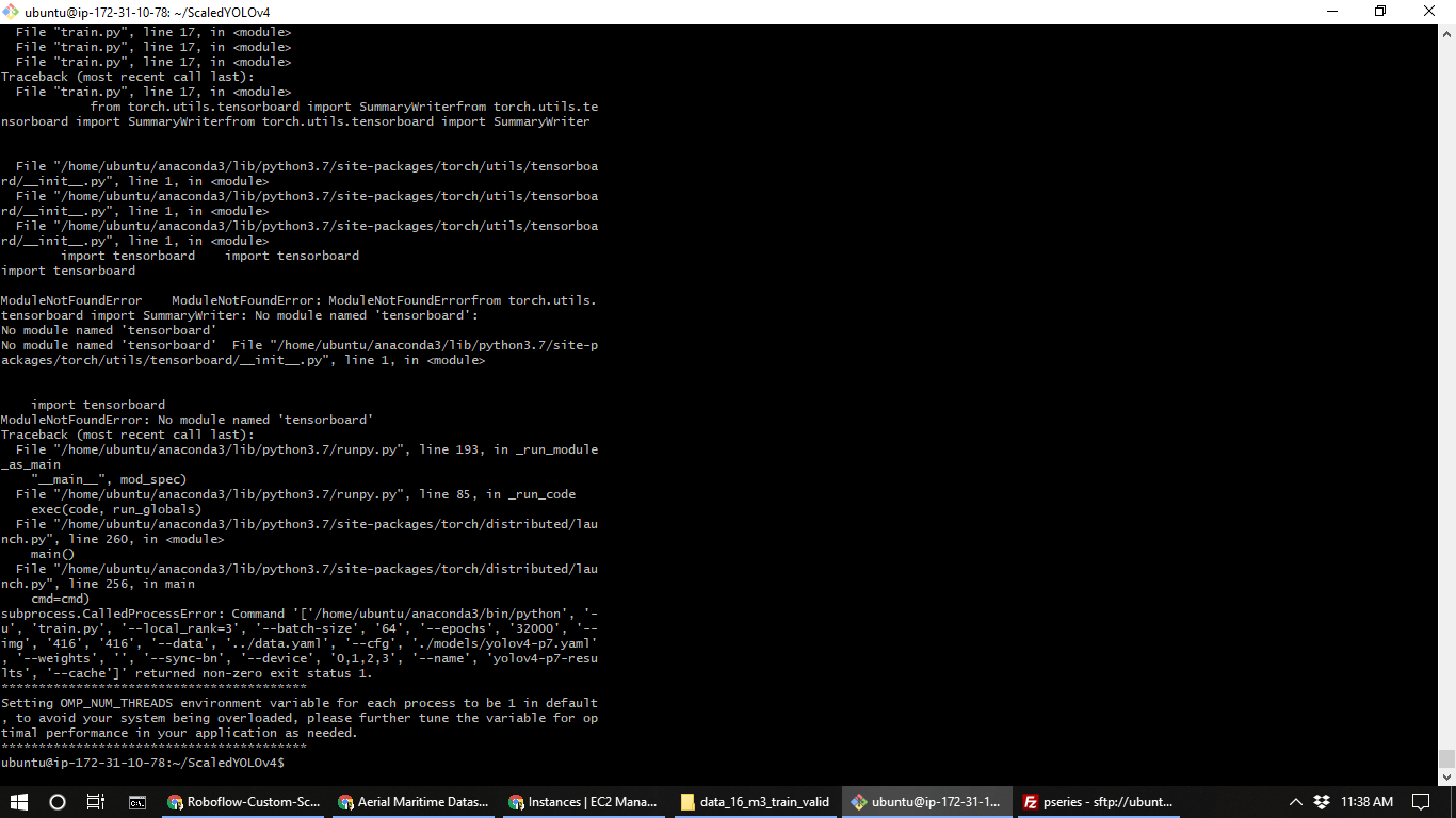 Training error with multiple GPUs · Issue #109 · WongKinYiu/ScaledYOLOv4 · GitHub