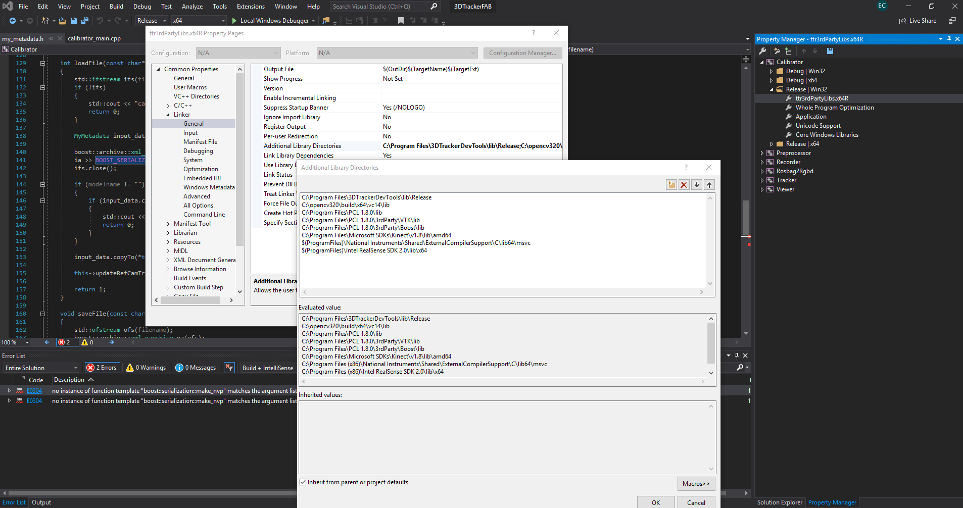 no instance of function template "boost::serialization::make_nvp" matches the argument list ...