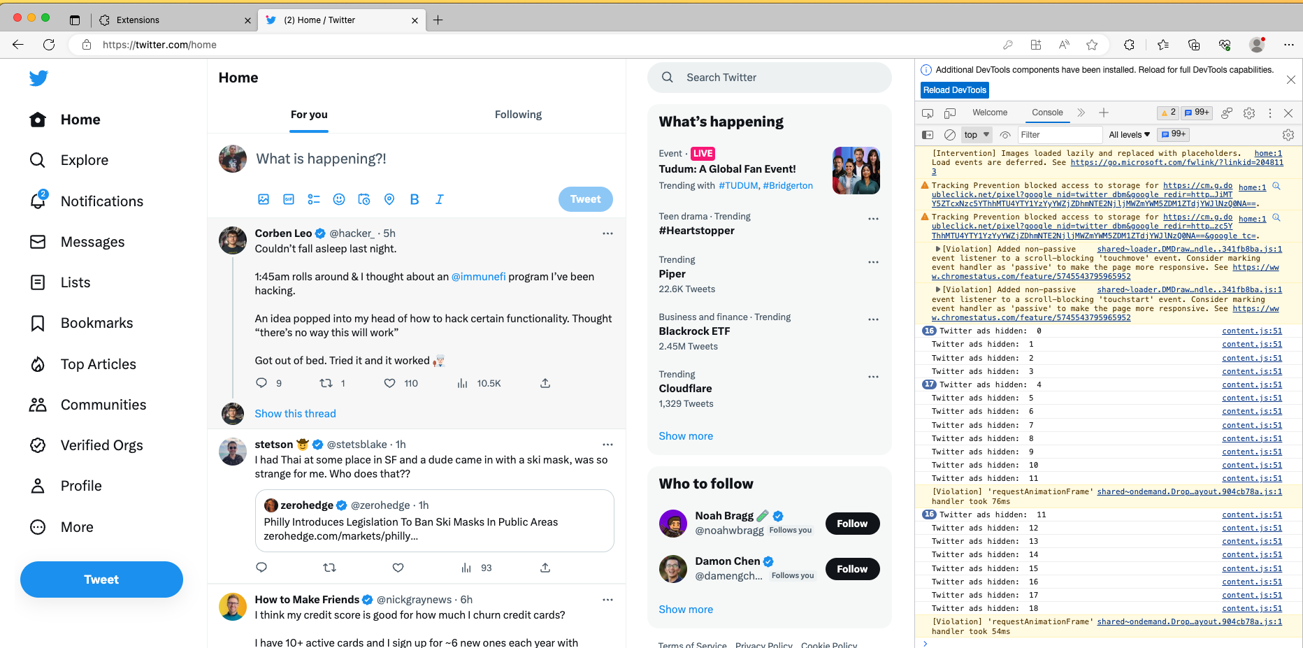 [Solved] Compatibility with Microsoft Edge · Issue #34 · ryanckulp/twitter_ad_blocker · GitHub