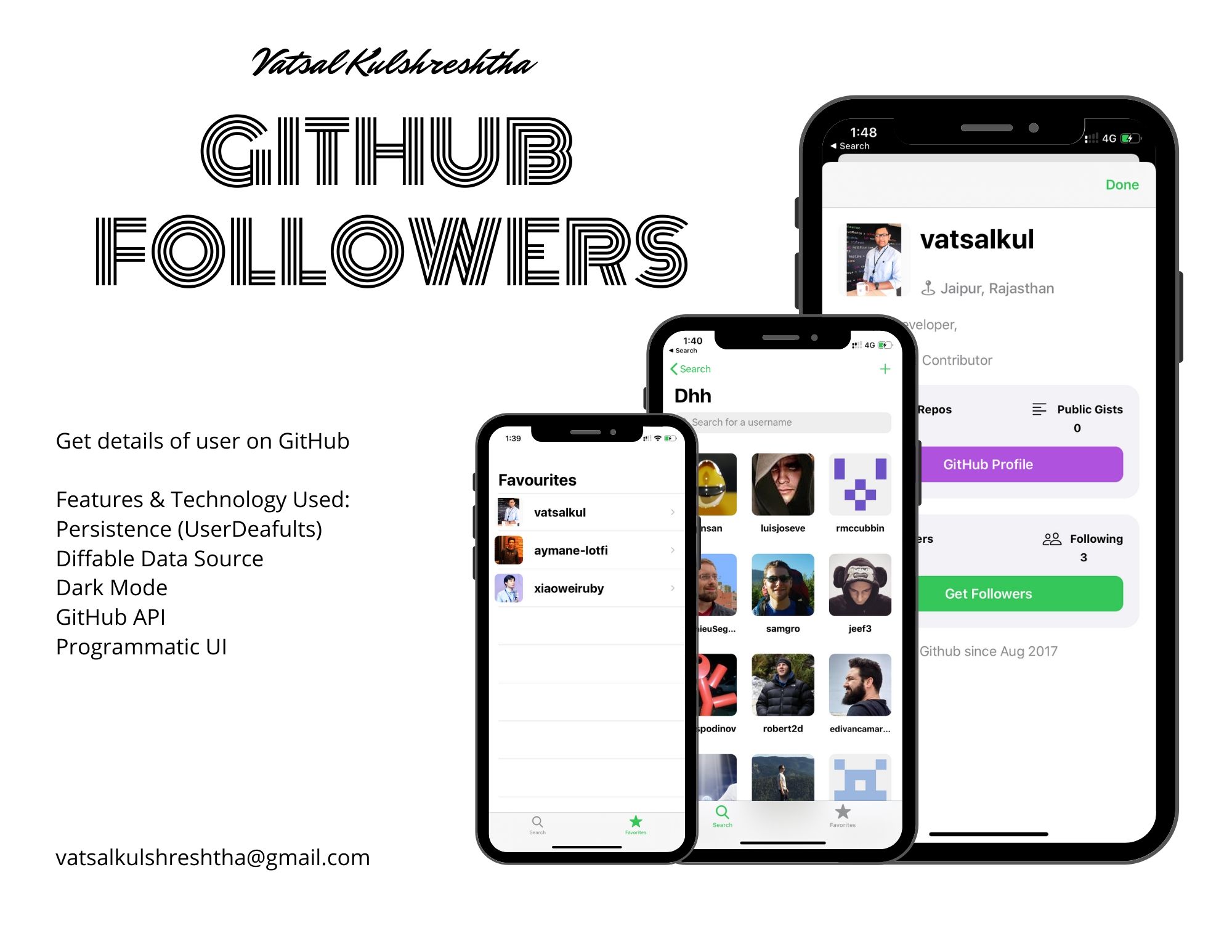 GitHub - vatsalkul/GitHub-Followers-iOS: Get github followers user
