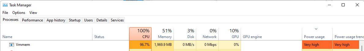 Vmmem high CPU usage · Issue #6982 · microsoft/WSL · GitHub