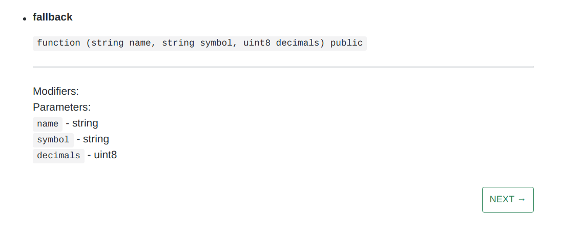 Constructor Is Treated As Fallback In Documentaion · Issue 15 · Openzeppelin Solidity Docgen