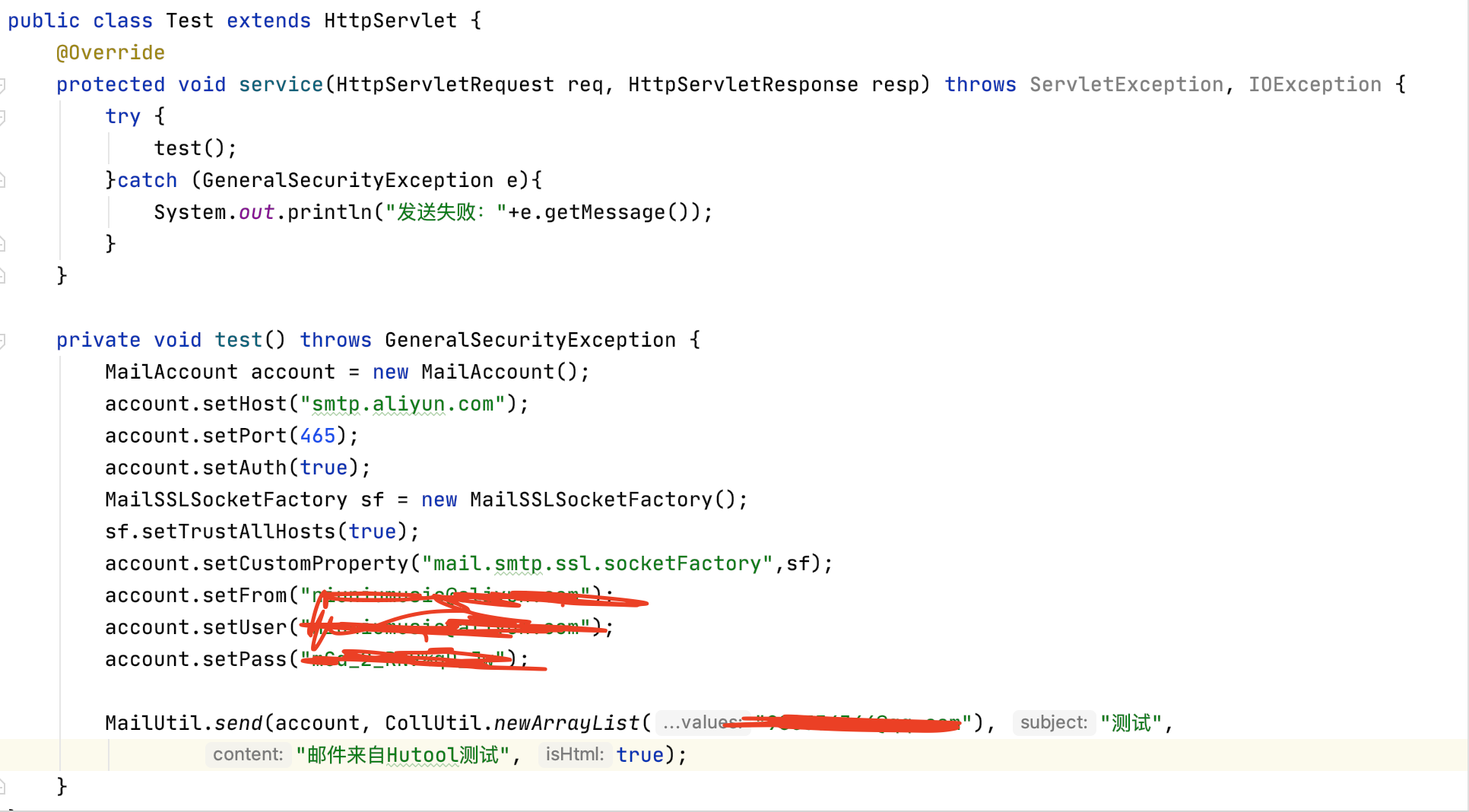 使用MailUtil发送邮件时报错com.sun.mail.handlers.text_html cannot be cast to javax.activation ...