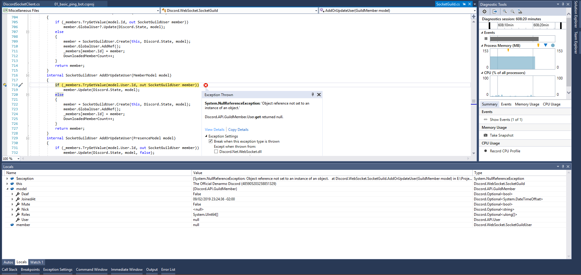 Nullreferenceexception At Message Create · Issue 1267 · Discord Net Discord · Github