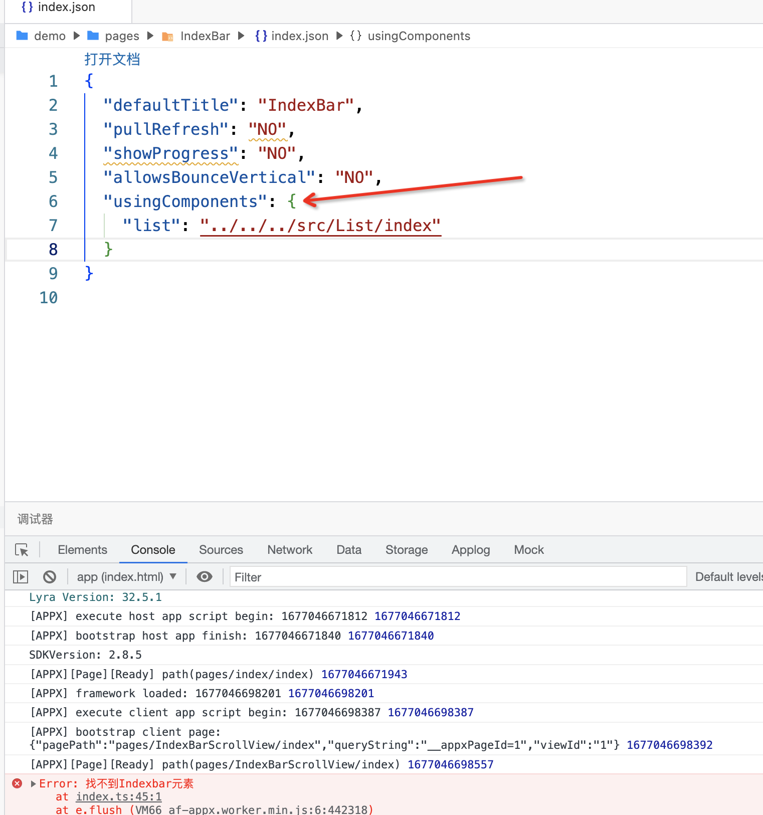 使用indexBar控制台会报错误 · Issue #598 · ant-design/ant-design-mini · GitHub