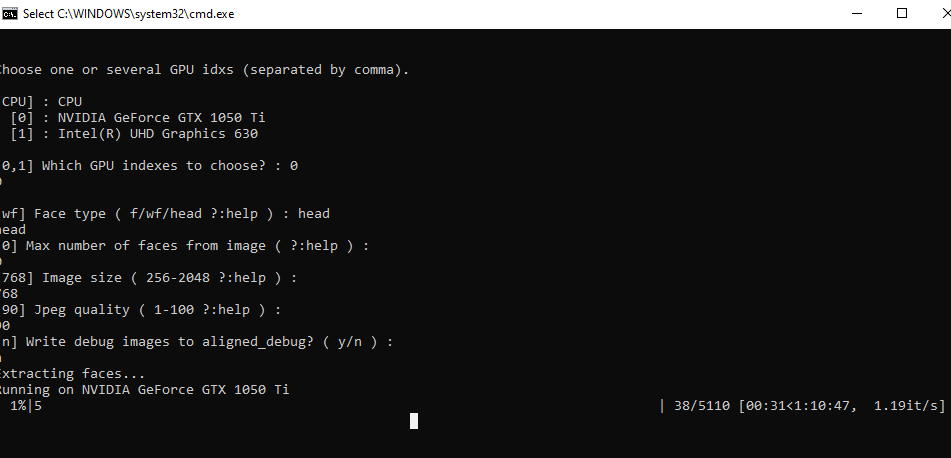 GPU not being used while faceset extract · Issue #5410 · iperov/DeepFaceLab · GitHub