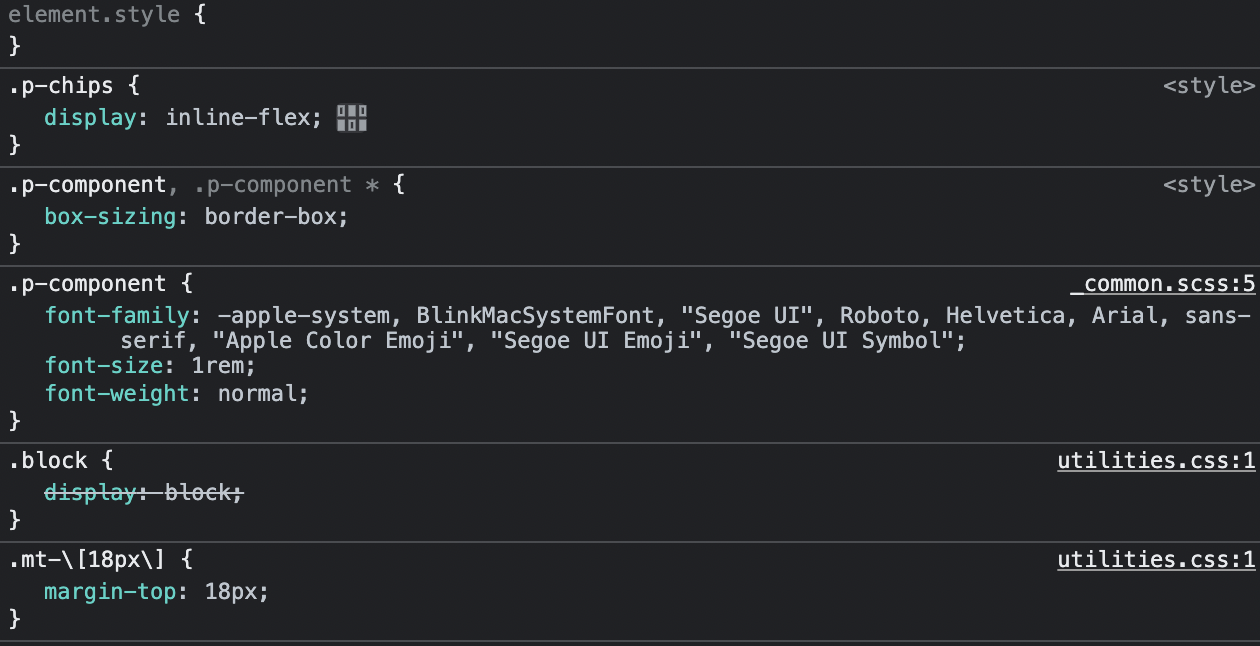 Chips PassThrough does not work with Tailwind in Nuxt 3 · Issue #4155 · primefaces/primevue · GitHub