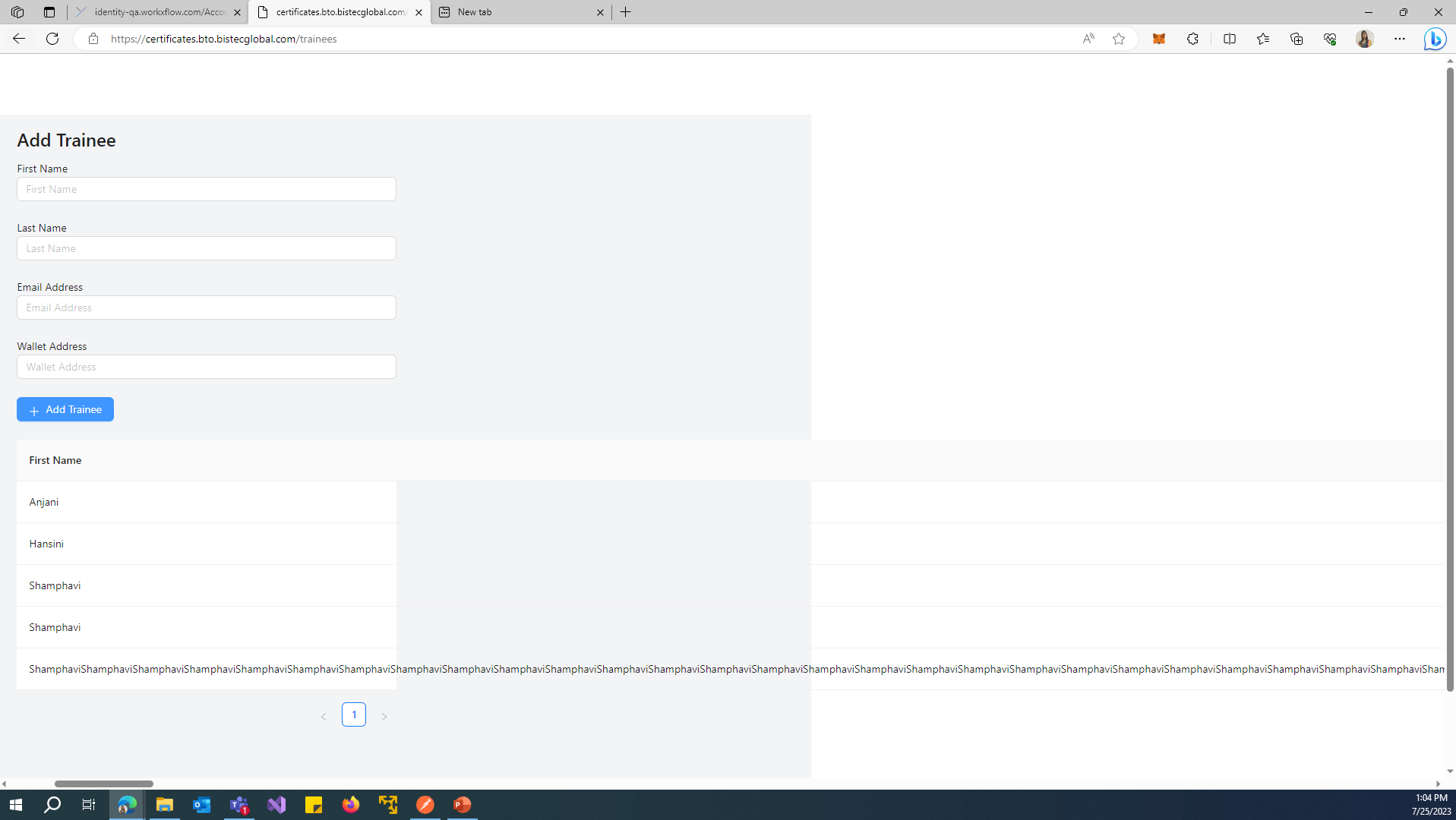 Length Validation - Add Trainee Functionality · Issue #121 · bistecglobal/blockchain ...