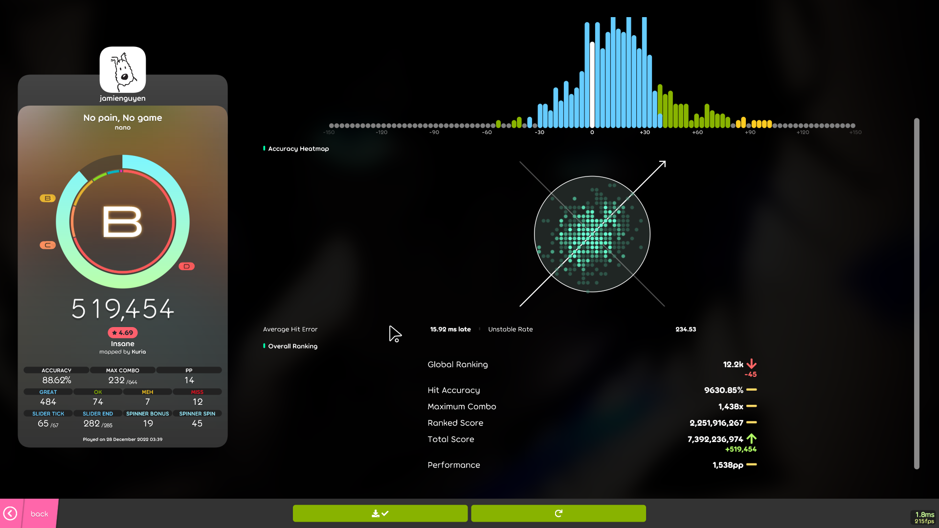Alltime Accuracy display is bugged (multiplied by 100 twice) · Issue #21843 · ppy/osu · GitHub