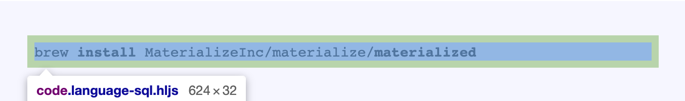 Not able to copy quick start code block · Issue #6047 · MaterializeInc/materialize · GitHub