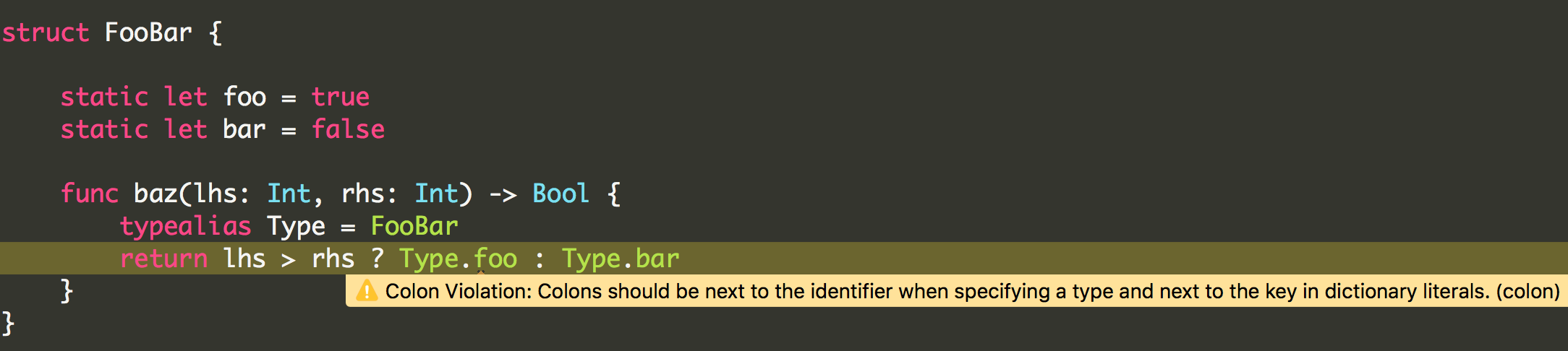 False positive in colon rule · Issue #1277 · realm/SwiftLint · GitHub