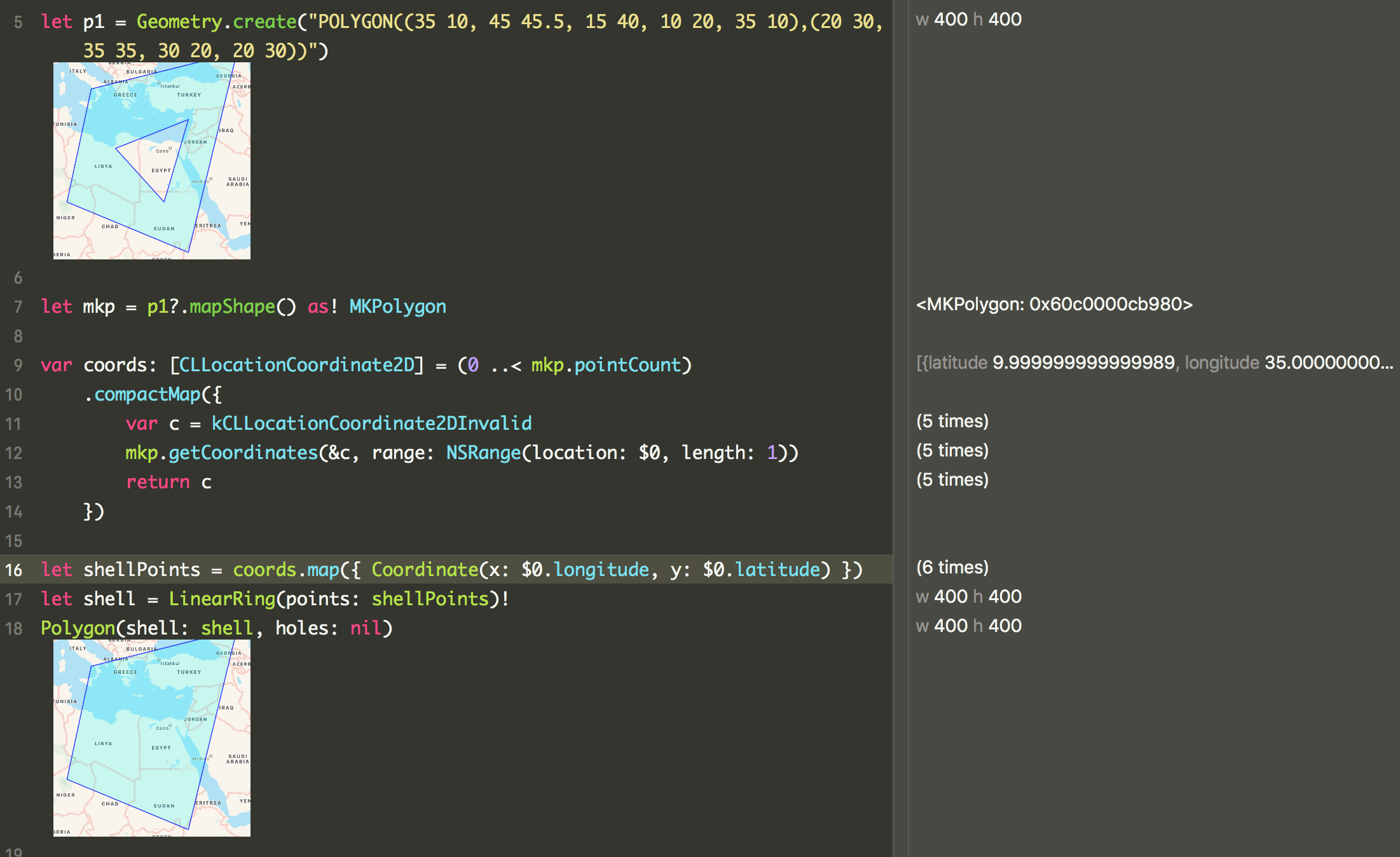 way to create GEOSwift with MKpolygon? · Issue #87 · GEOSwift/GEOSwift · GitHub