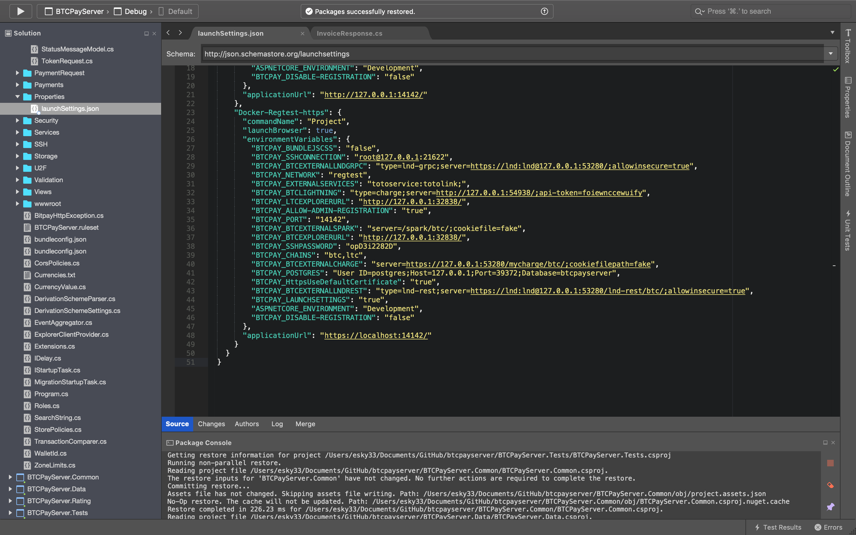 fix the indentation problem, launchSettings.json on VS Mac · Issue #1042 · btcpayserver ...