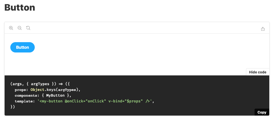 [@storybook/vue] v6.1.21 and above: dynamic code snippet auto-generation is broken · Issue ...