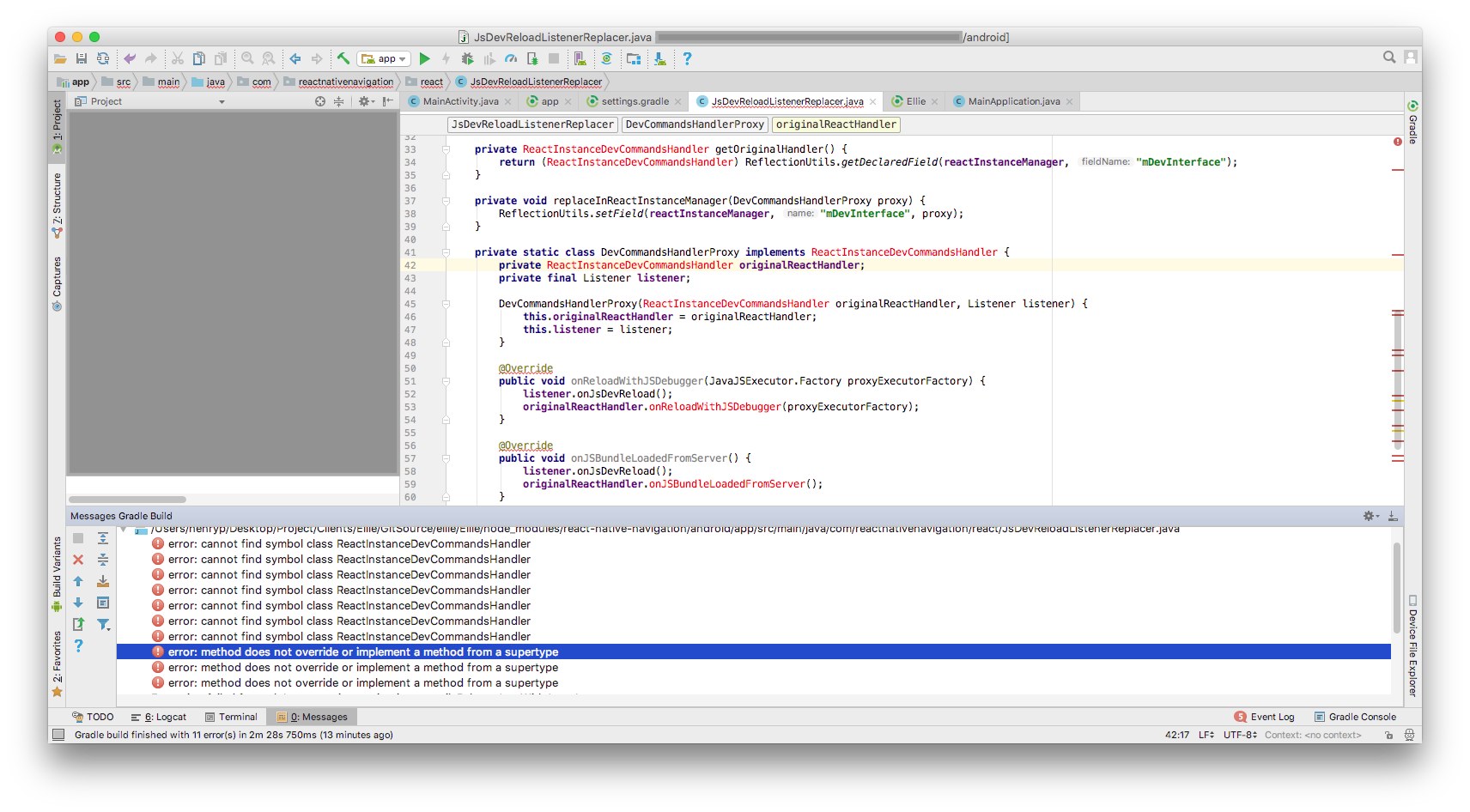 Cannot Find Symbol Class ReactInstanceDevCommandsHandler Issue 3211 cannot-find-symbol-class-reactinstancedevcommandshandler-issue-3211