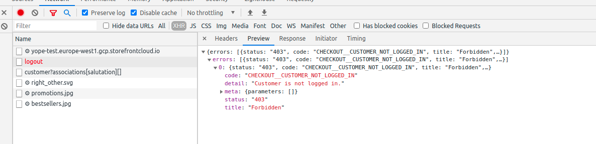 [BUG] user is logged in after purchase · Issue #1435 · vuestorefront/shopware-pwa · GitHub