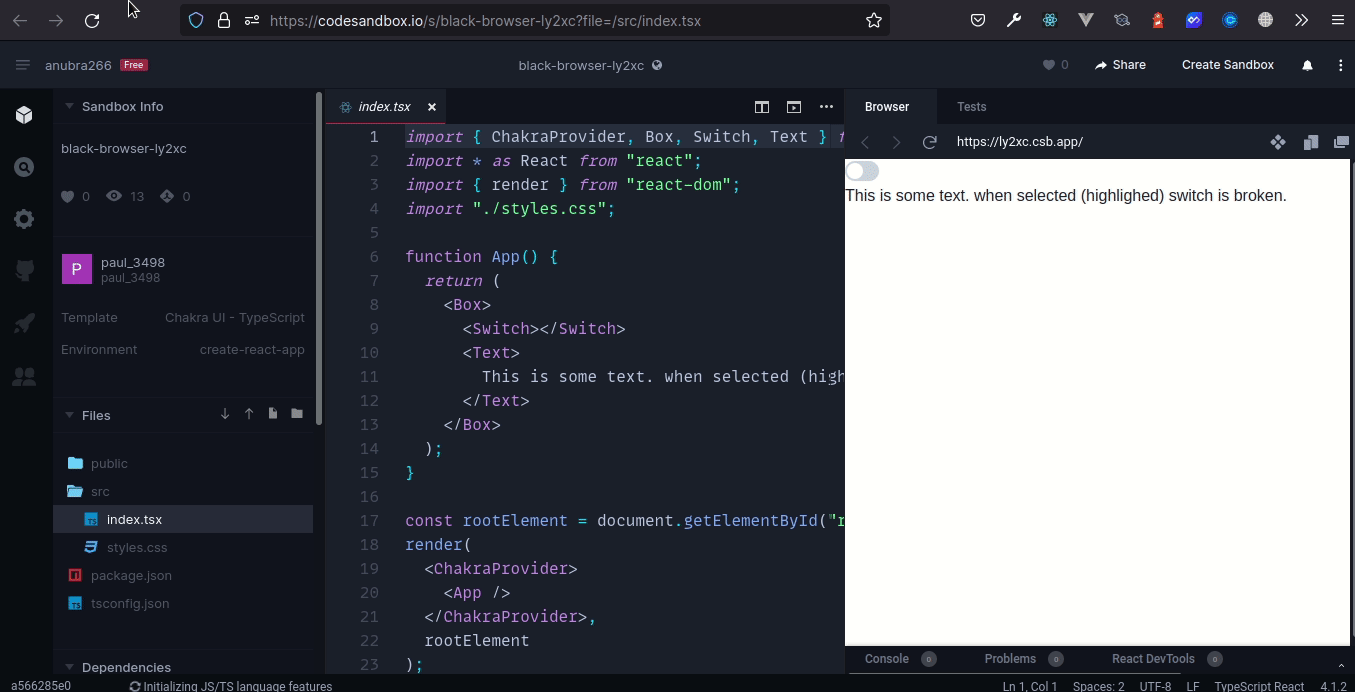Switch Cannot Toggle Correctly When Text Is Highlighted · Issue 4216 0973