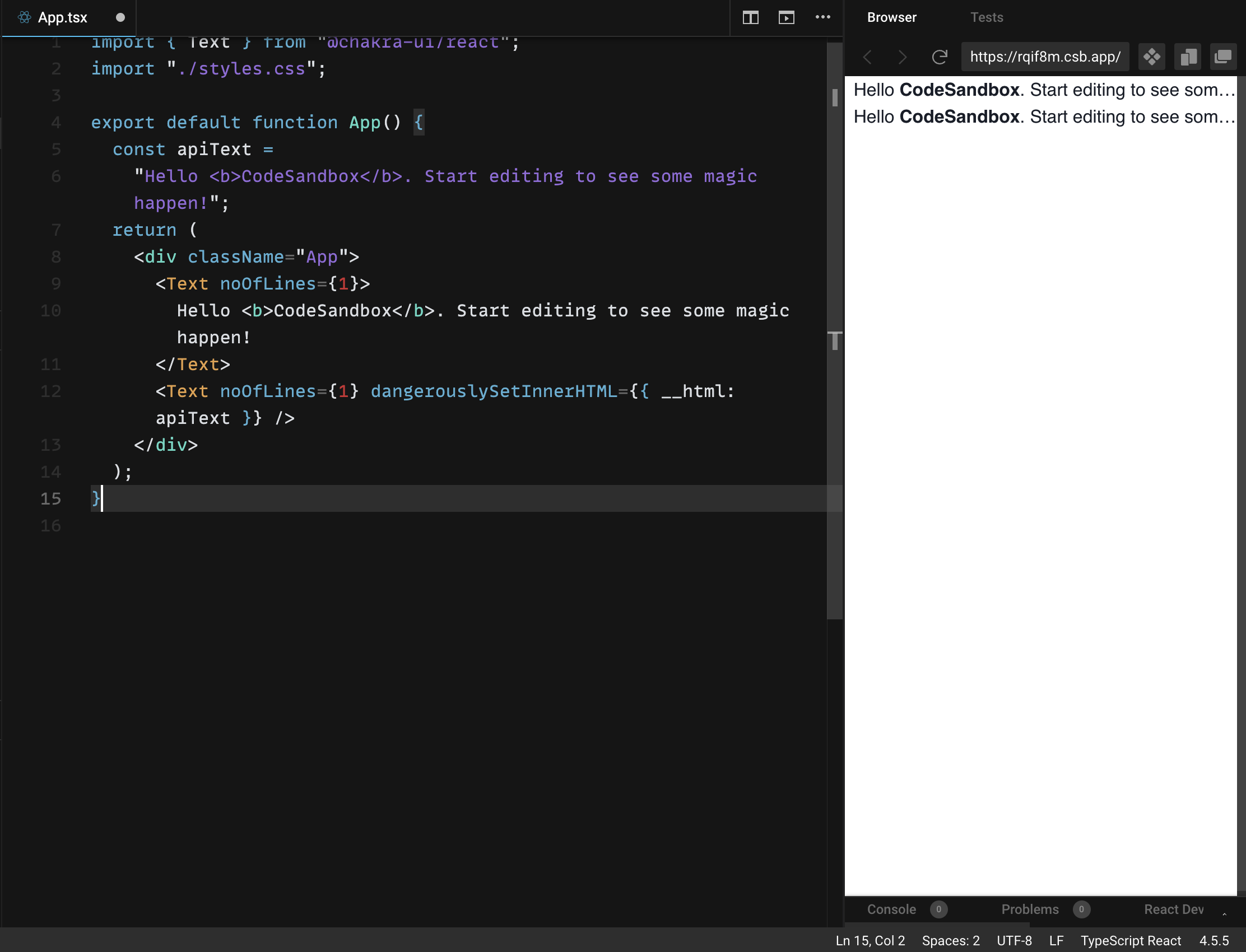 Using noOfLines with dangerouslySetInnerHTML · Issue #6992 · chakra-ui/chakra-ui · GitHub