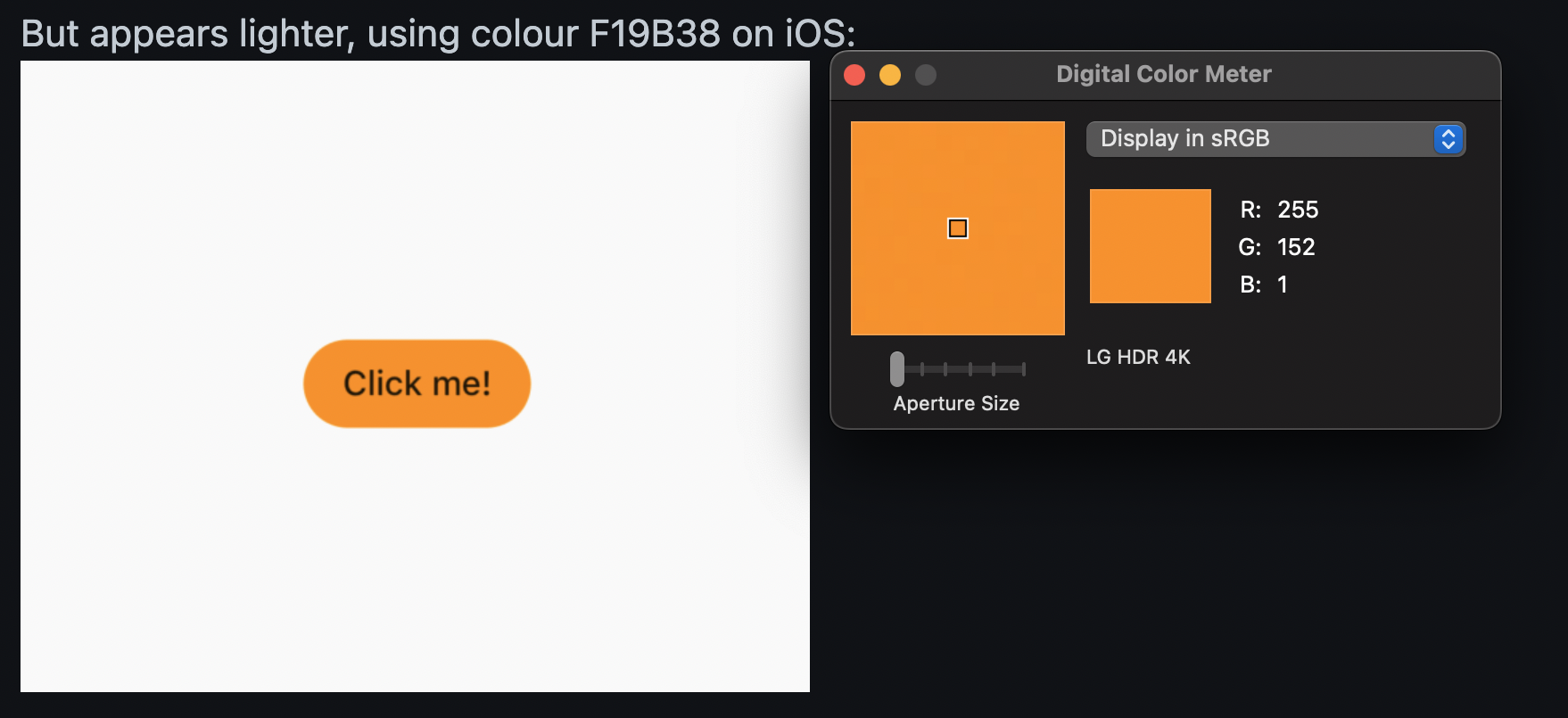 Colours appear lighter on iOS compared to Android · Issue #39113 · flutter/flutter · GitHub