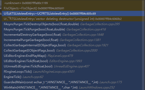 [UE] Bug: 偶现带FJSObject的UObject析构时崩溃 · Issue #1582 · Tencent/puerts · GitHub