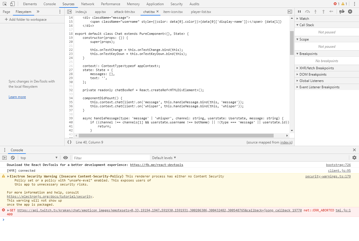 DevTools's Add to workspace not working (again) · Issue #21300 ...