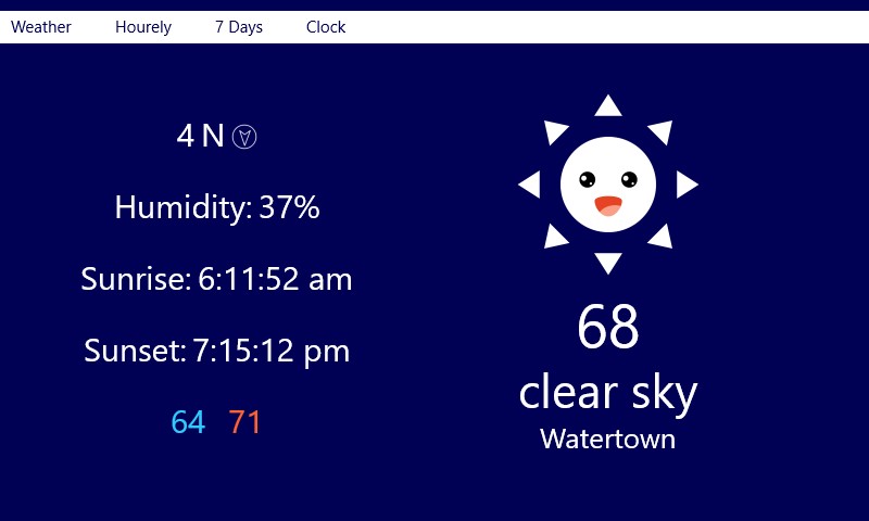 GitHub - saharamini/Weather-Clock-UWP: Design and Develop a fancy clock ...