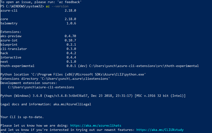 The installation error of az next v2... · Issue #7 · hackathon-cli-recommendation/cli ...