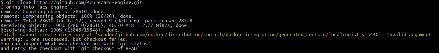 git clone fails on Windows due to directory names containing colons · Issue #1576 · Azure/acs ...