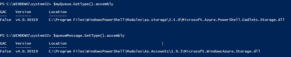CloudQueue Error Cannot find an overload for "AddMessageAsync" and the argument count: "1 ...