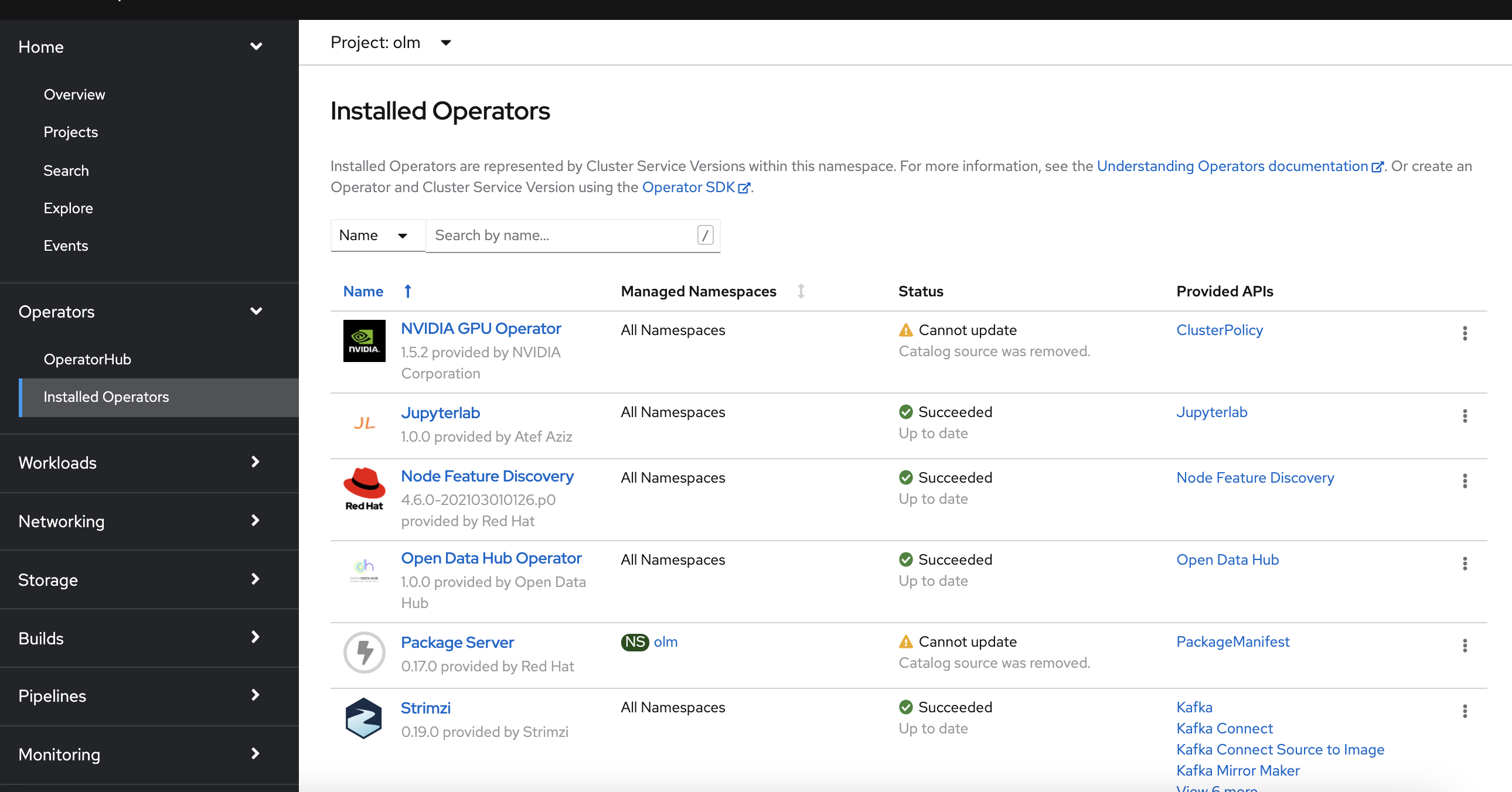 Can't install the GPU Operator on OCP 4.6 · Issue #167 · NVIDIA/gpu ...
