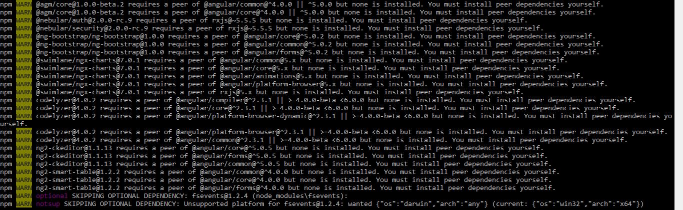#how to solved but noe is installed. you must install peer depencies yourself.. · Issue #1766 ...