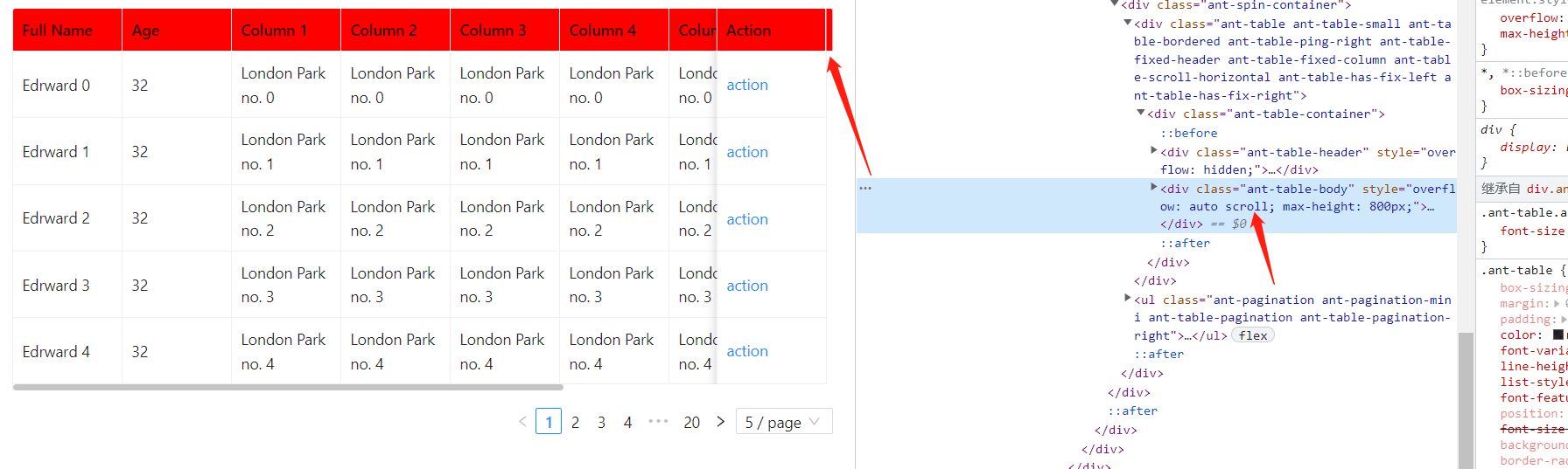 表格头部 header 相对于表格向右溢出 · Issue #40498 · ant-design/ant-design · GitHub