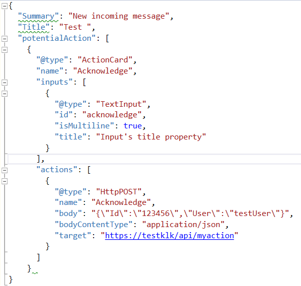 HttpPOST from MessageCard invoke failed · Issue #316 · MicrosoftDocs ...