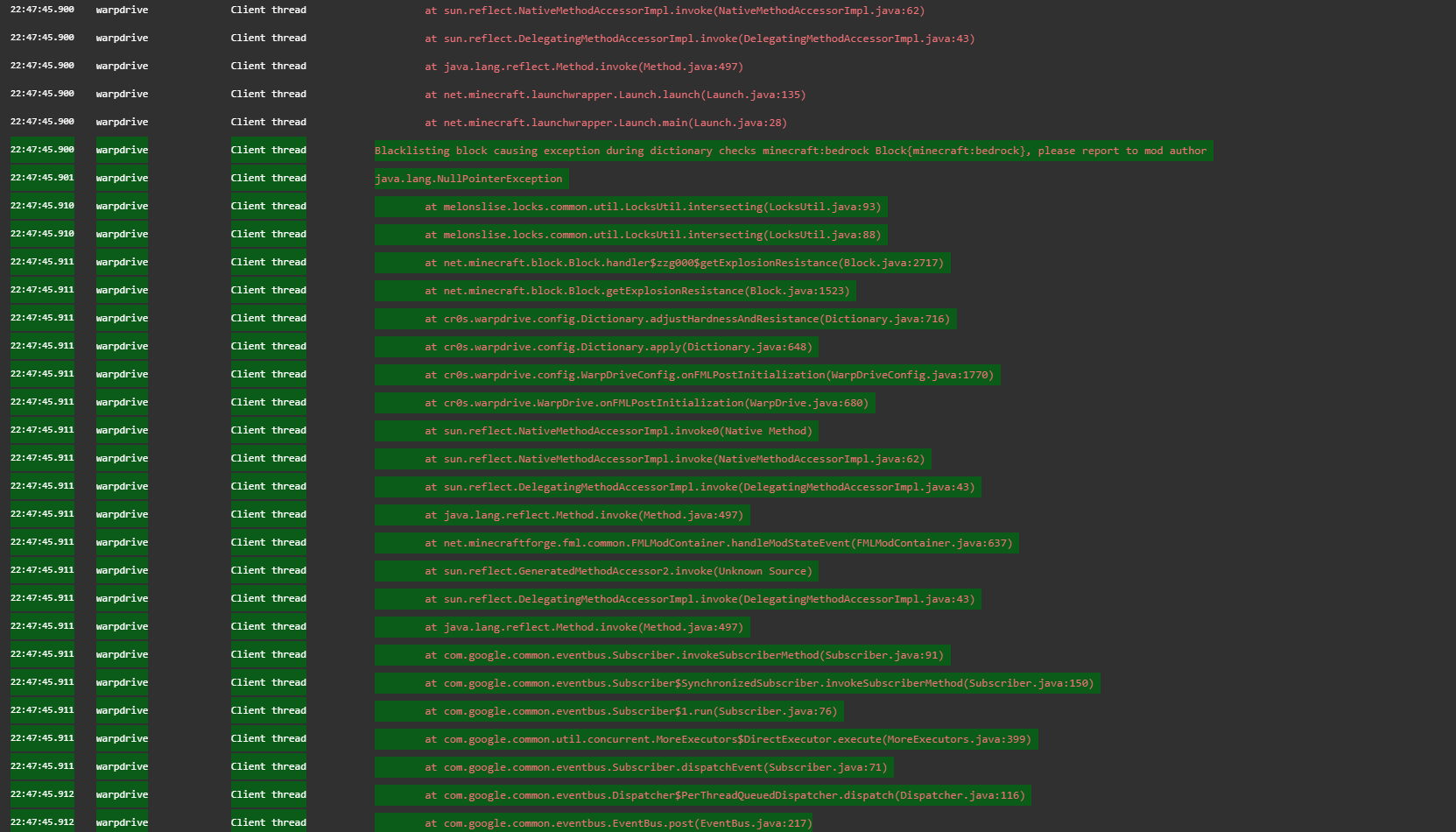 Debug Log Spam · Issue #511 · LemADEC/WarpDrive · GitHub