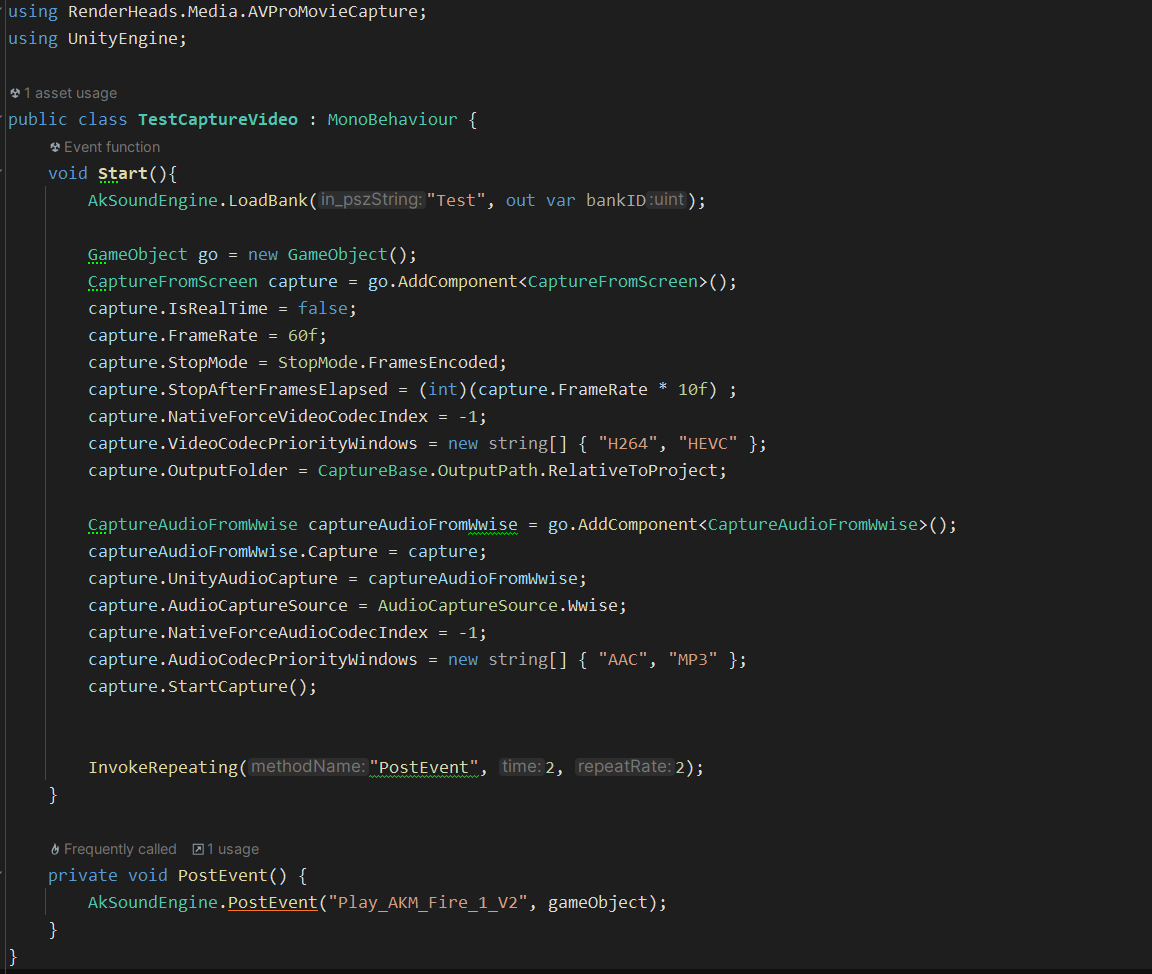 Wwise Record Is So Slow？ · Issue #312 · RenderHeads/UnityPlugin-AVProMovieCapture · GitHub