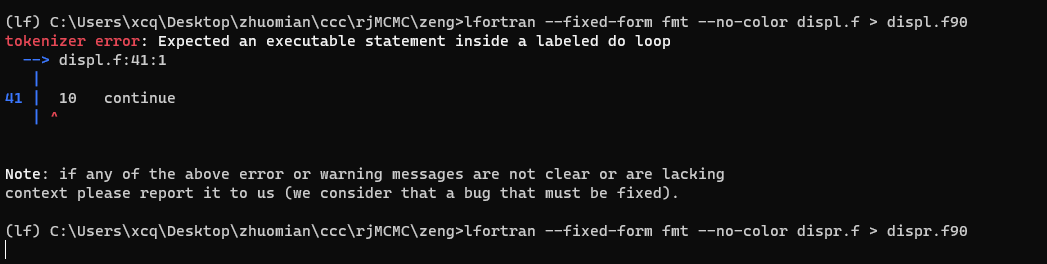 two f77 codes can't compile by lfortran without error message · Issue #1644 · lfortran/lfortran ...