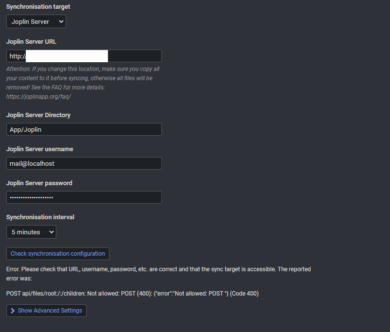 Desktop App Fails To Sync With Joplin Server · Issue 5076 · Laurent22joplin · Github 