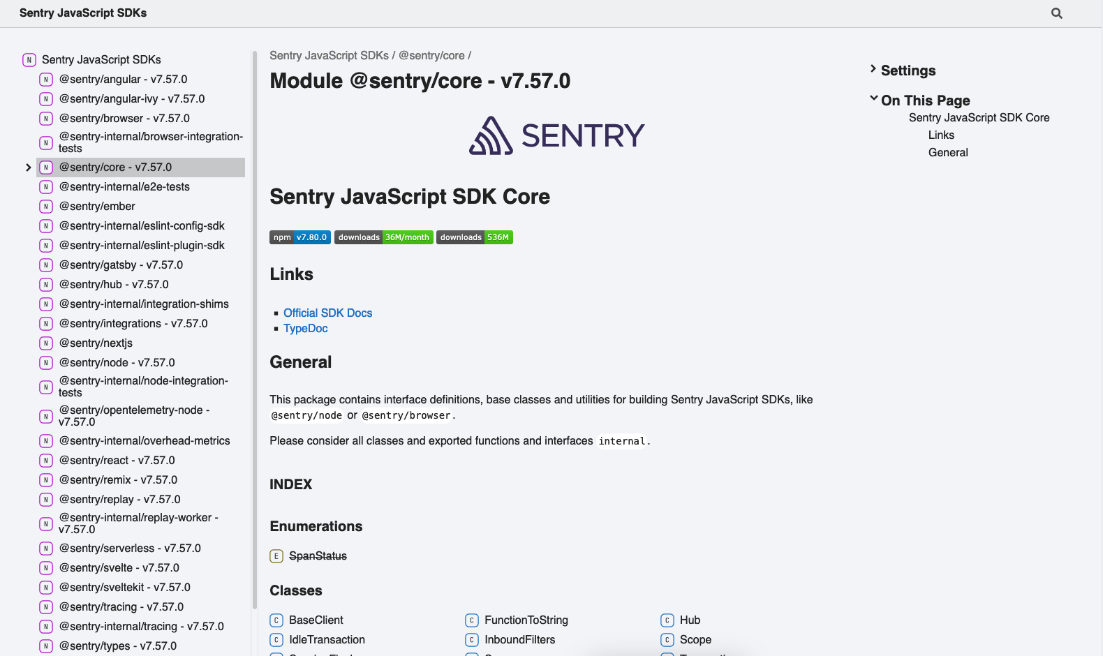 Typedoc Site Seems Not Updated · Issue 9524 · Getsentry Sentry Javascript · Github
