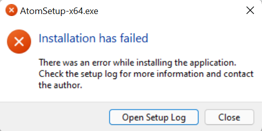 Windows 11 Installation not working · Issue #23114 · atom/atom · GitHub