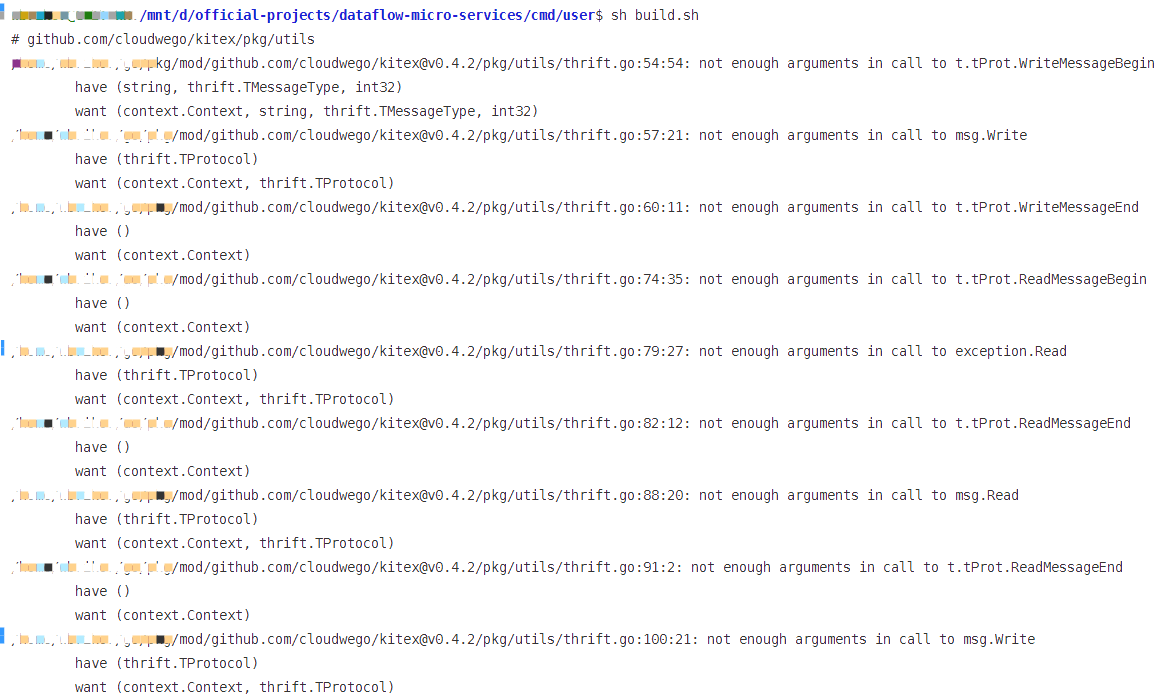 lack of context parameters when build · Issue #635 · cloudwego/kitex · GitHub