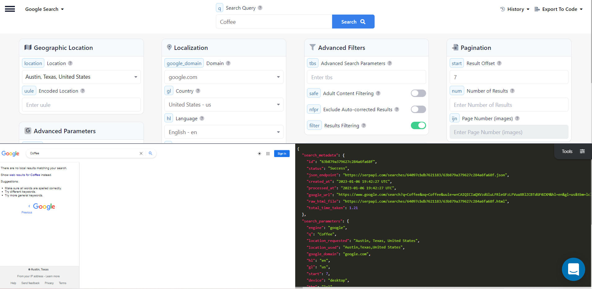 [Google Local "Places Results API] Returning Unexpected Results When Pagination Params are ...